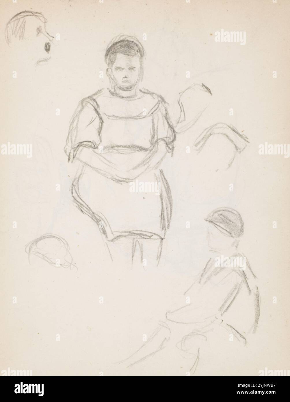 Simberg, Hugo, Sketch book (226 pp.+covers), 1905-07, drawing, 17.2 cm ...