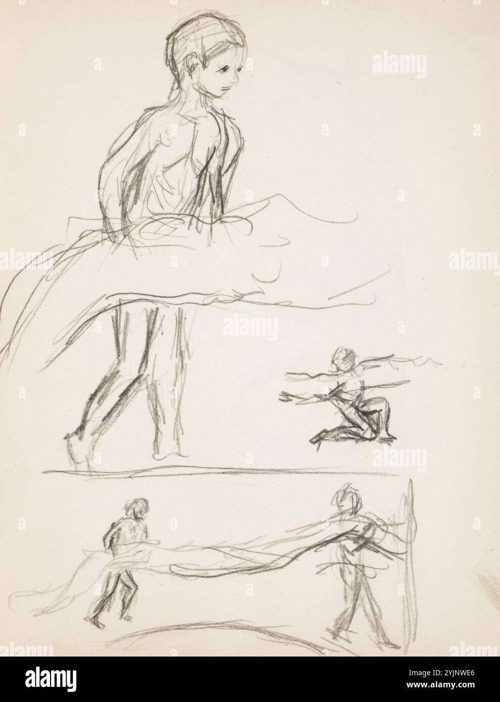 Simberg, Hugo, Sketch book (226 pp.+covers), 1905-07, drawing, 17.2 cm ...