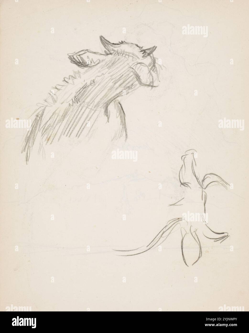 Simberg, Hugo, Sketch book (226 pp.+covers), 1905-07, drawing, 17.2 cm ...