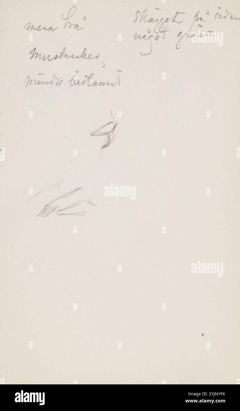 Edelfelt, Albert, Sketch book, drawing, 16 cm x 10 cm, Albert Gustaf ...