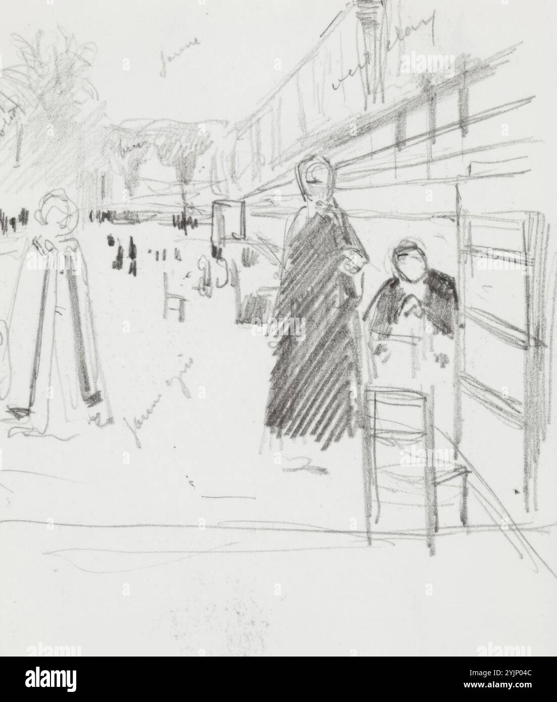 Edelfelt, Albert, Sketch book, drawing, 11.5 cm x 14 cm, Albert Gustaf ...