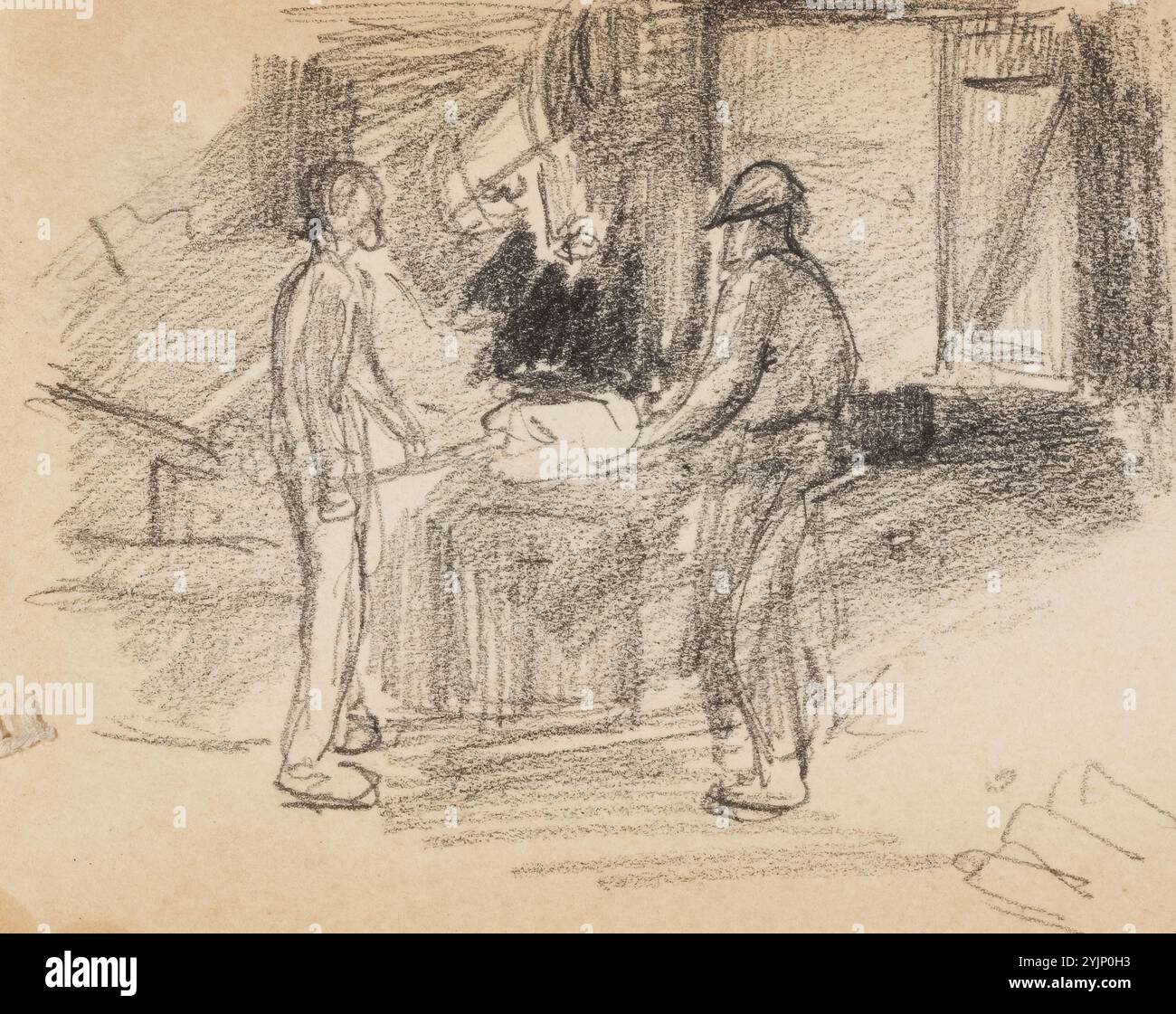 Edelfelt, Albert, Sketch book, drawing, 9 cm x 15.5 cm, Albert Gustaf ...