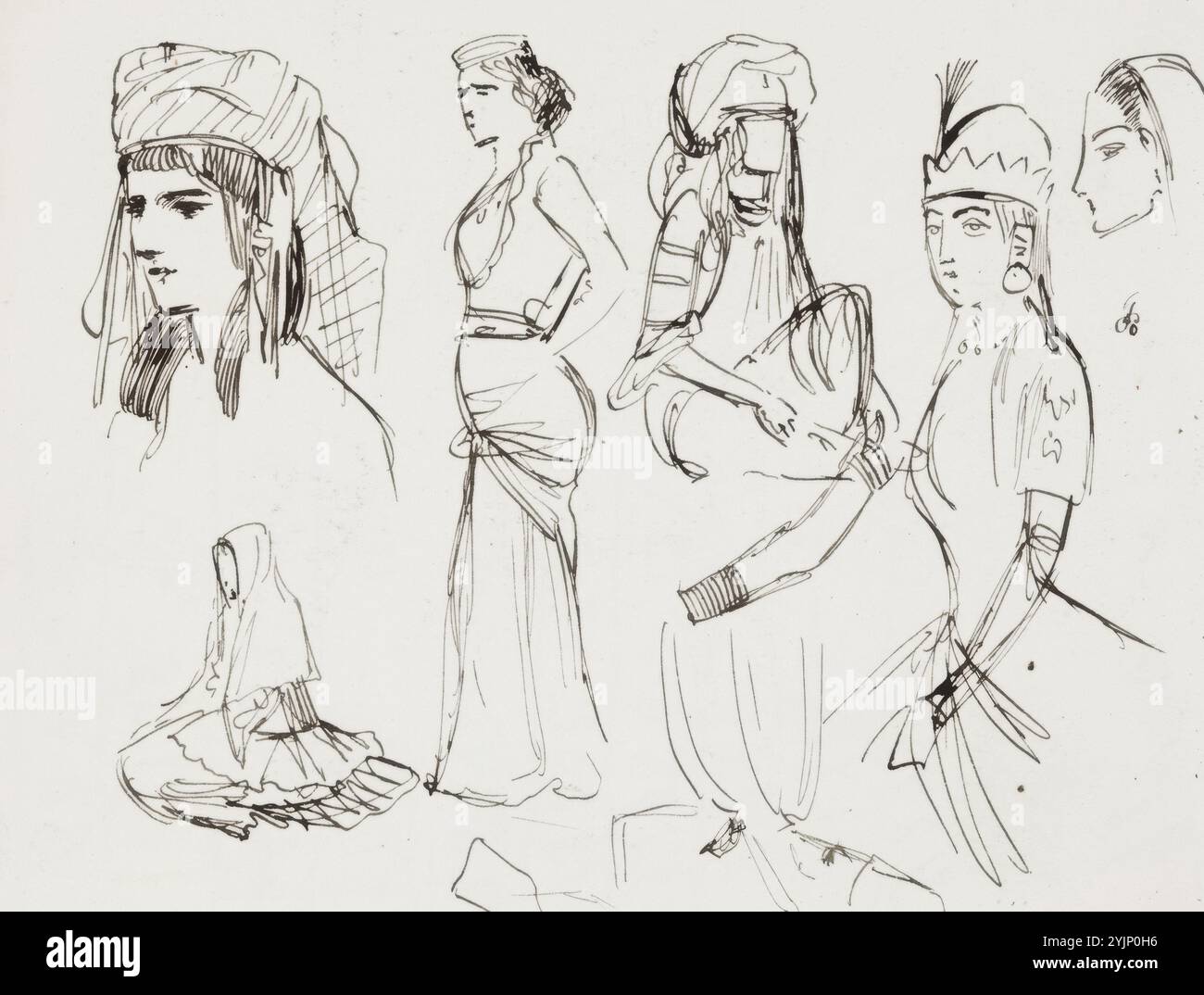 Edelfelt, Albert, Sketch book, drawing, 11.5 cm x 14.5 cm, Albert ...