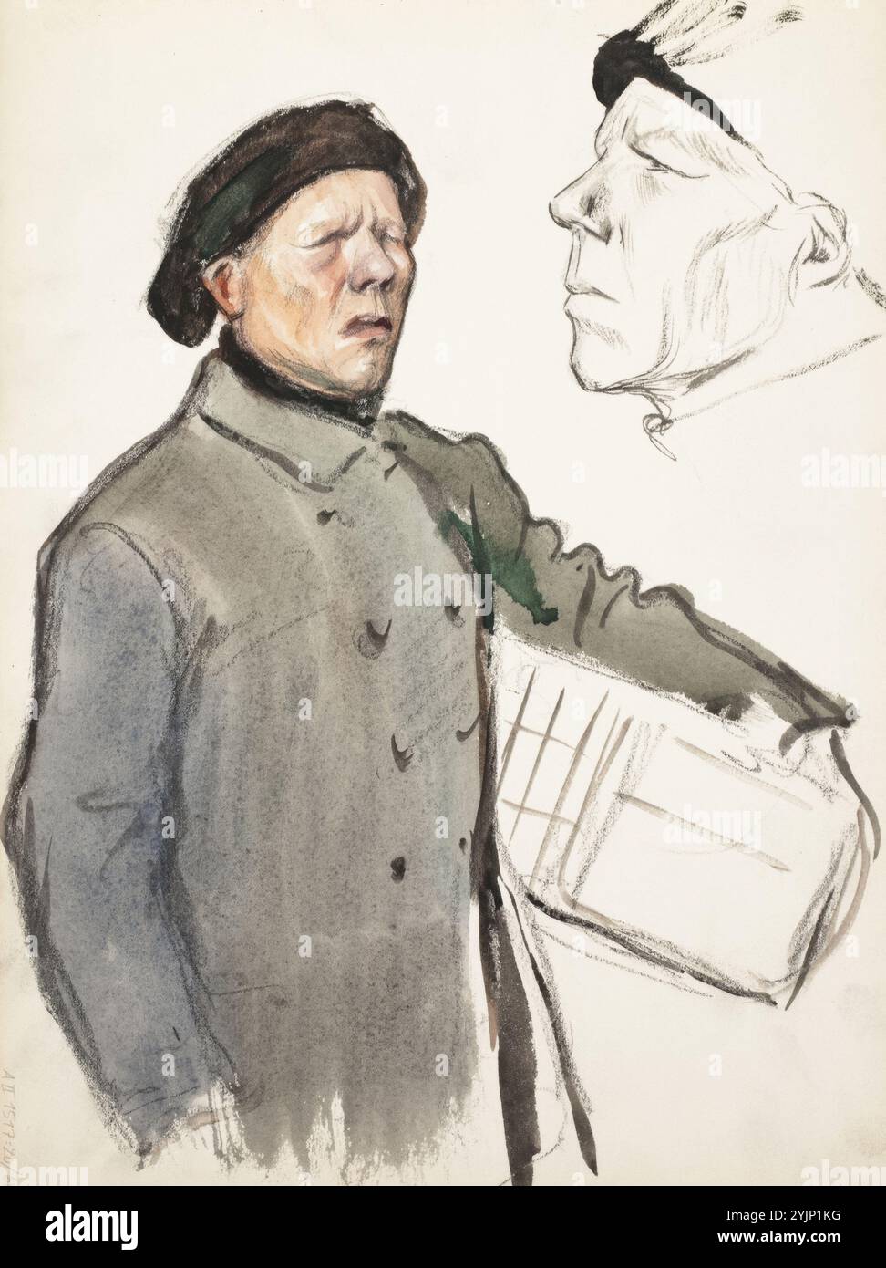 Edelfelt, Albert, Sketch book, drawing, 23.5 cm x 31 cm, Albert Gustaf ...