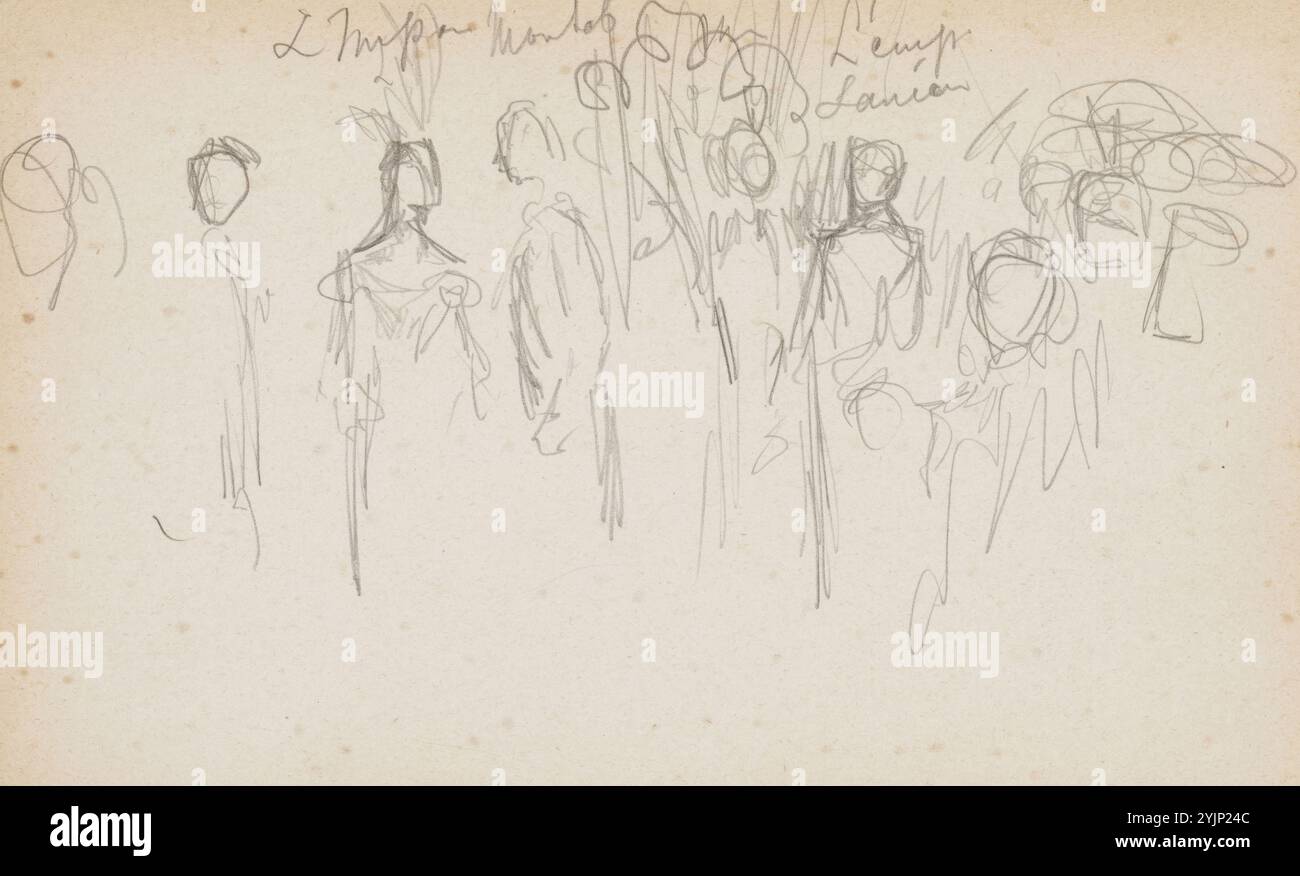 Edelfelt, Albert, Sketch book, drawing, 17 cm x 10.5 cm, Albert Gustaf ...