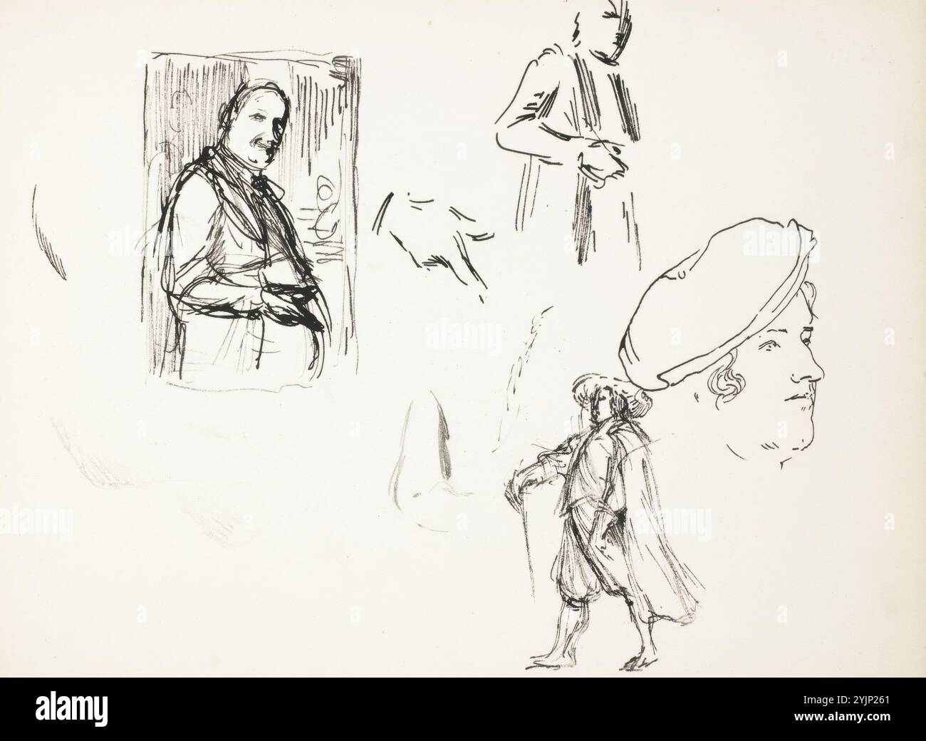 Edelfelt, Albert, Sketch book, drawing, 23.5 cm x 31 cm, Albert Gustaf ...