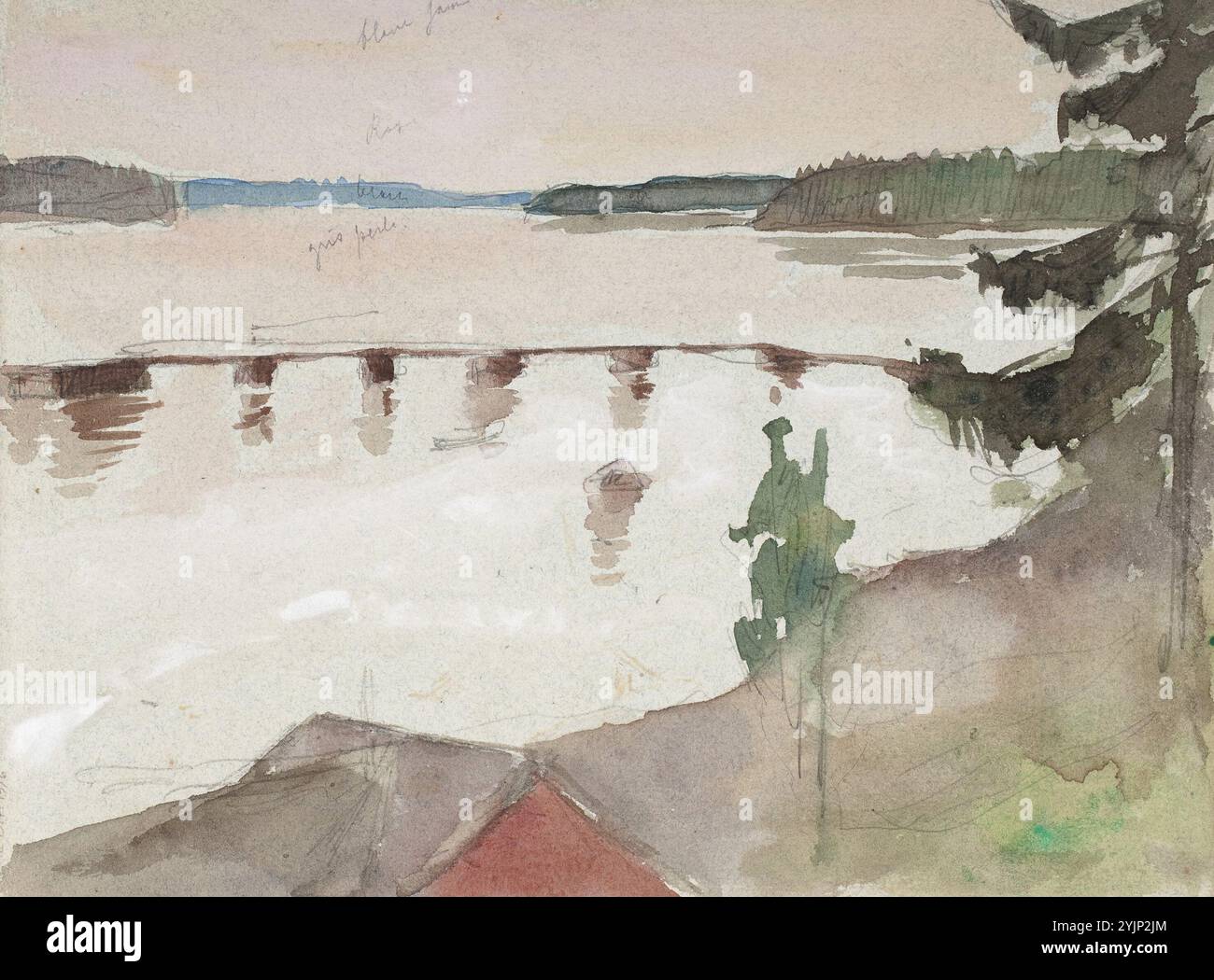 Edelfelt, Albert, Sketch book, drawing, 22.5 cm x 30 cm, Albert Gustaf ...