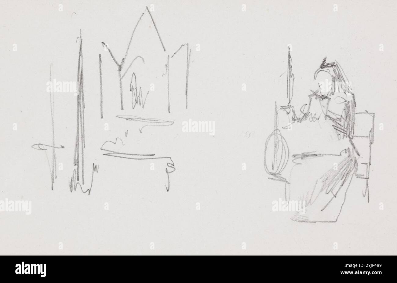 Edelfelt, Albert, Sketch book, drawing, 16 cm x 10 cm, Albert Gustaf ...