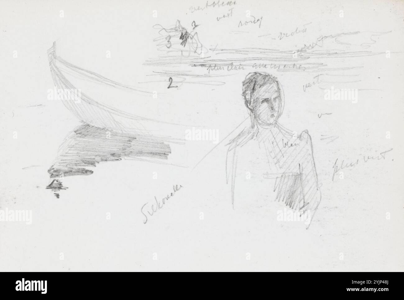 Edelfelt, Albert, work, Sketch book, drawing, 11.5 cm x 14 cm, Edelfelt ...