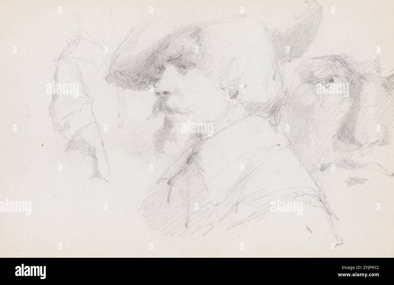 Edelfelt, Albert, Sketch book, drawing, 10 cm x 15 cm, Albert Gustaf ...