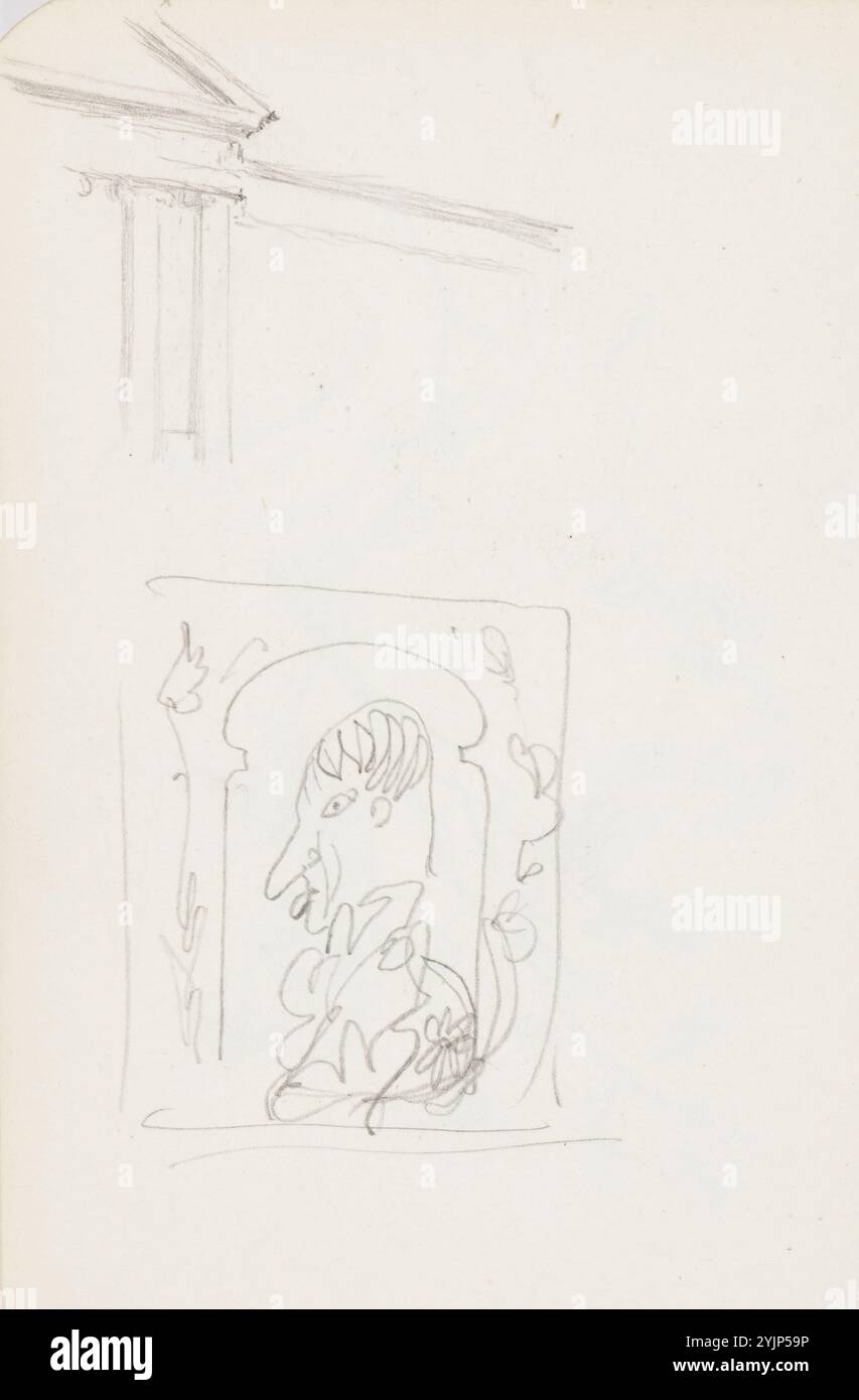 Edelfelt, Albert, Sketch book, drawing, 16 cm x 10 cm, Albert Gustaf ...