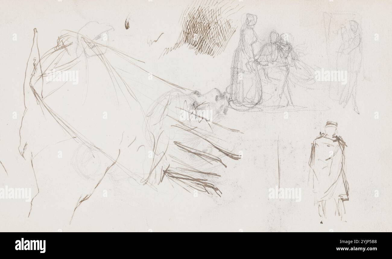 Edelfelt, Albert, Sketch book, drawing, 9 cm x 15.5 cm, Albert Gustaf ...