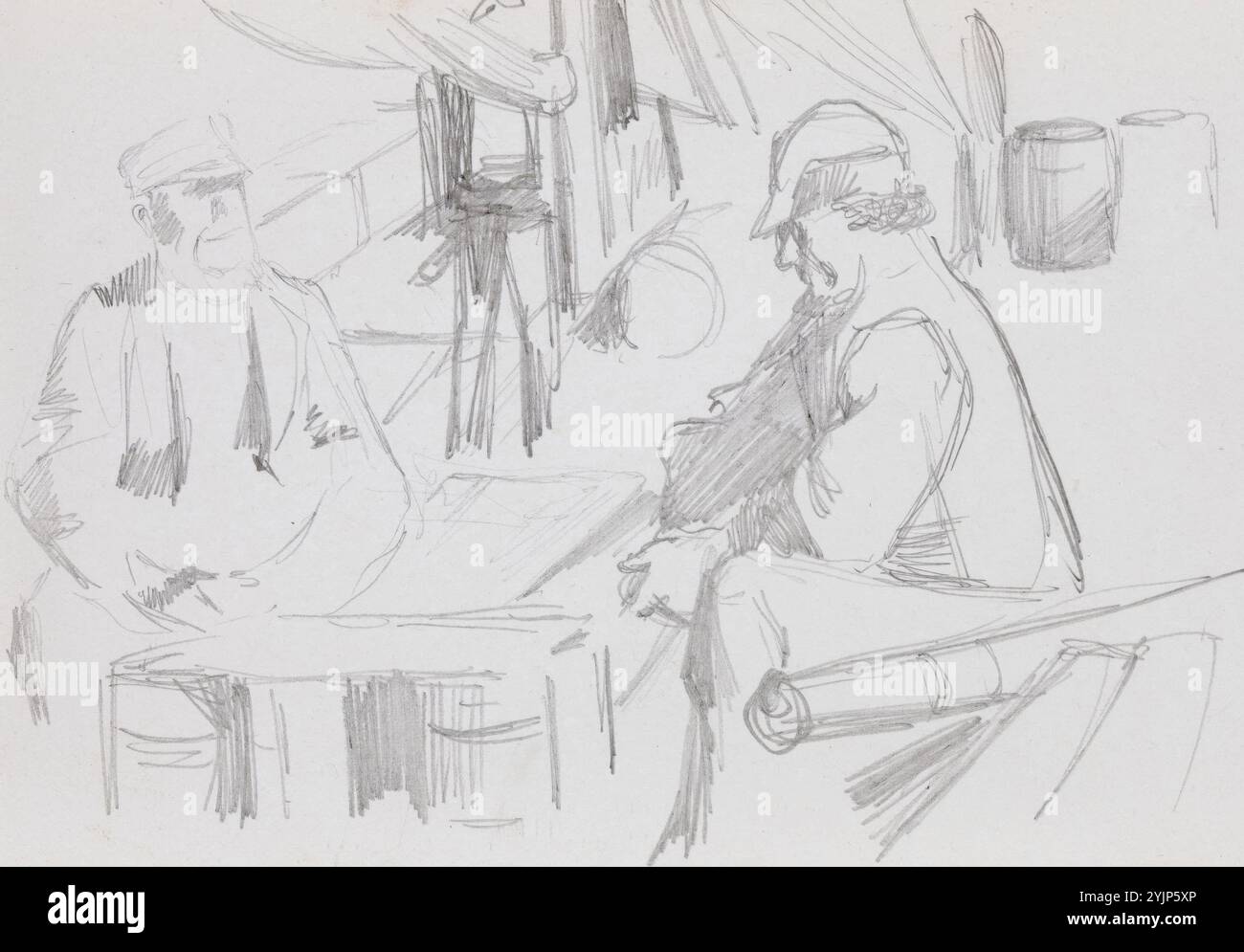 Edelfelt, Albert, Sketch book, drawing, 16 cm x 10 cm, Albert Gustaf ...