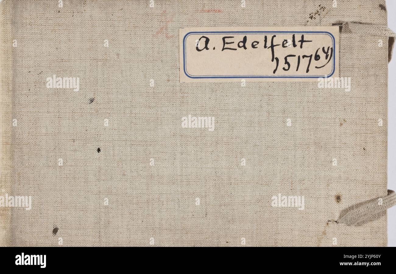 Edelfelt, Albert, Sketch book, drawing, 10 cm x 15.5 cm, Albert Gustaf ...