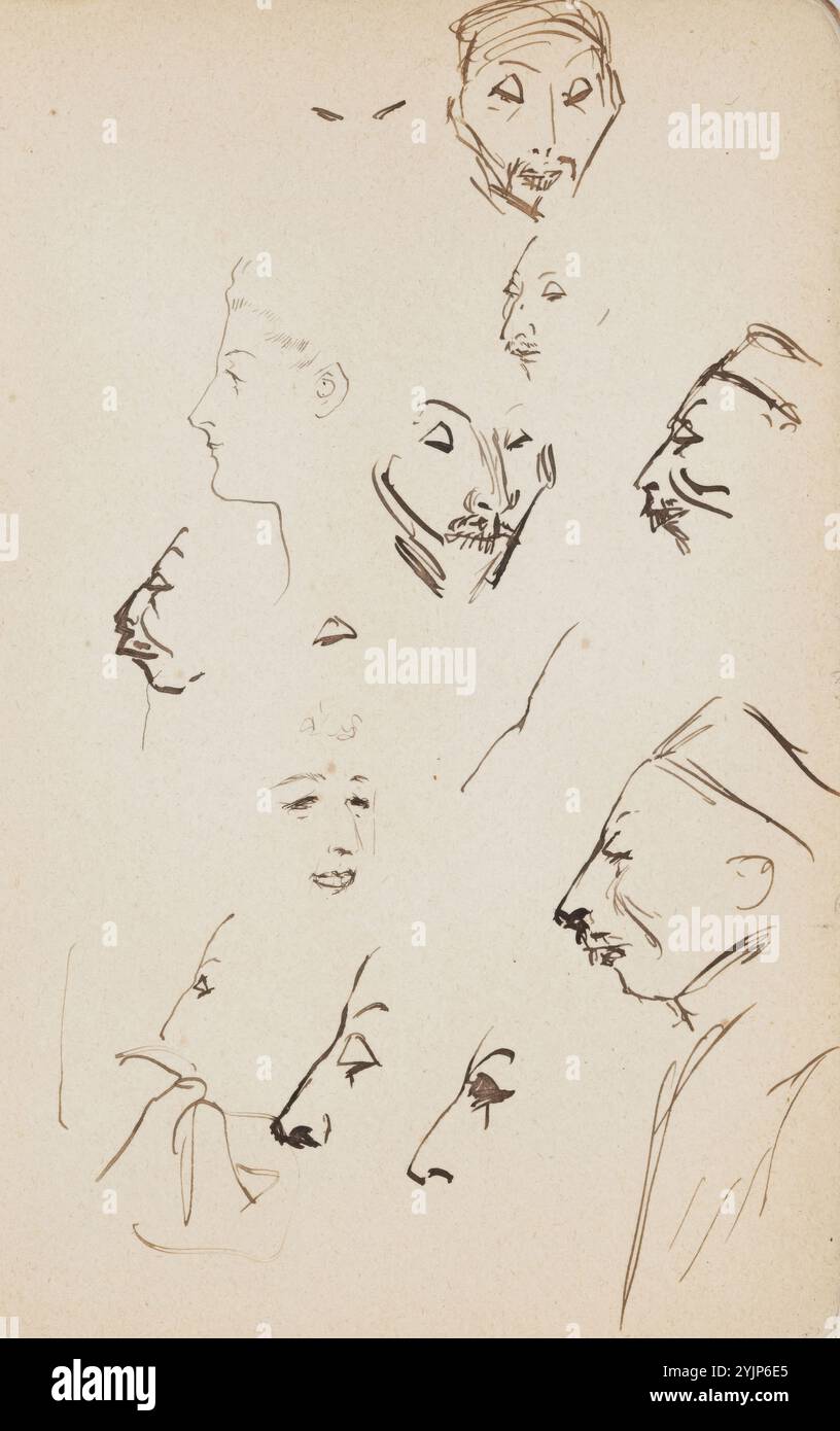 Edelfelt, Albert, Sketch book, drawing, 17 cm x 10.5 cm, Albert Gustaf ...