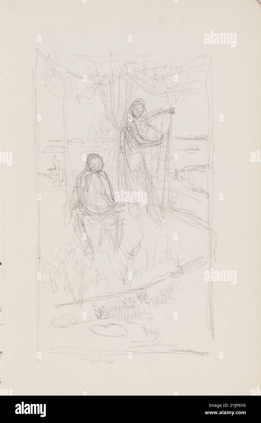 Edelfelt, Albert, Sketch book, drawing, 16 cm x 10 cm, Albert Gustaf ...