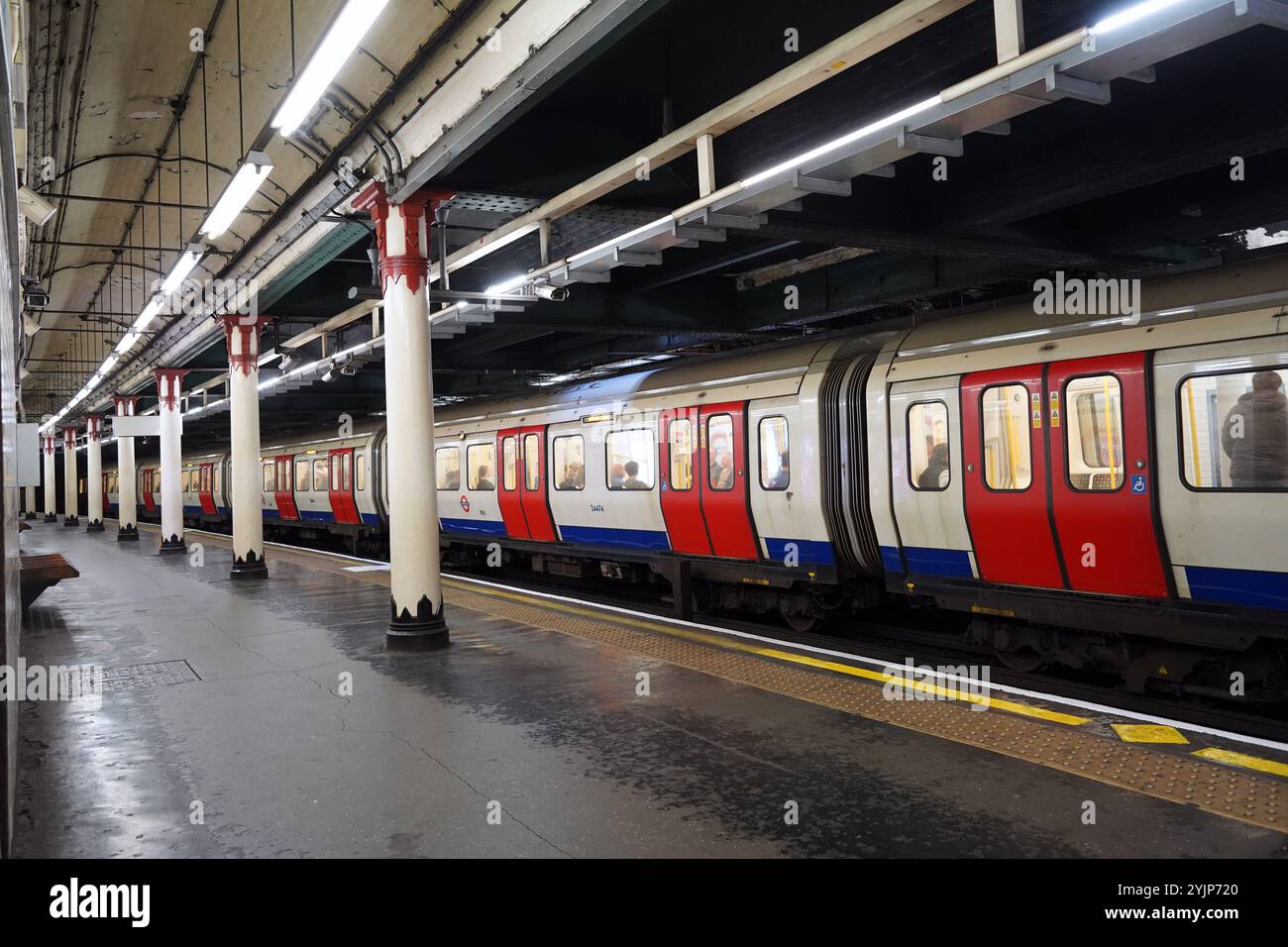 London, UK - Sept. 22, 2024: Train in the London Underground Temple ...