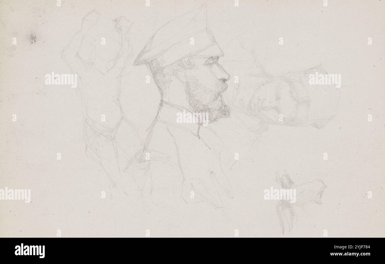 Edelfelt, Albert, Sketch book, drawing, 10 cm x 15 cm, Albert Gustaf ...