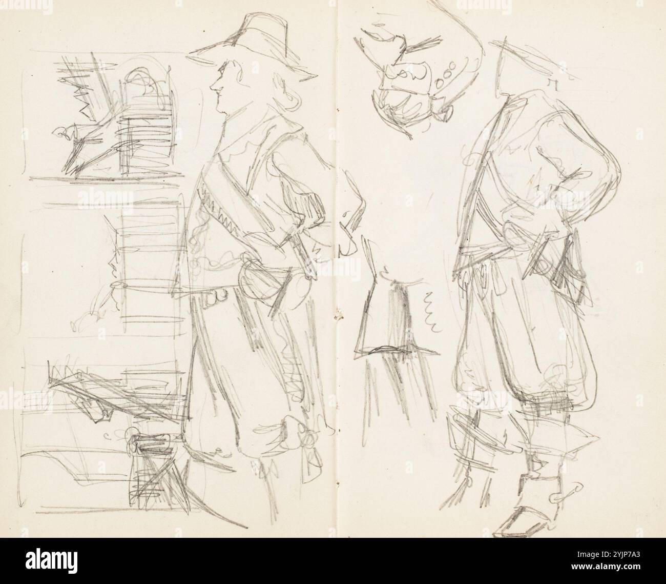 Edelfelt, Albert, work, Sketch book, drawing, 16 cm x 10 cm, Edelfelt ...