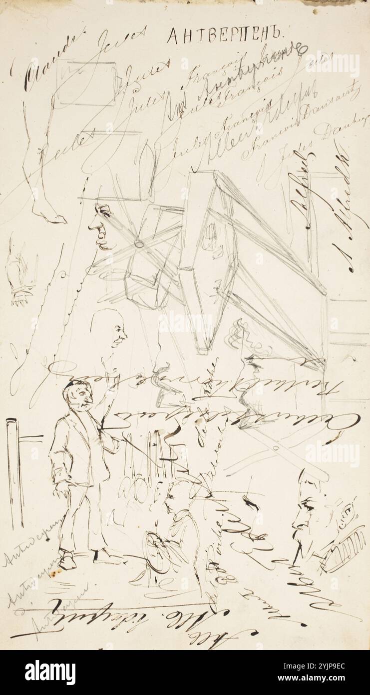 Edelfelt, Albert, Sketch book, drawing, 14.5 cm x 25 cm, Albert Gustaf ...