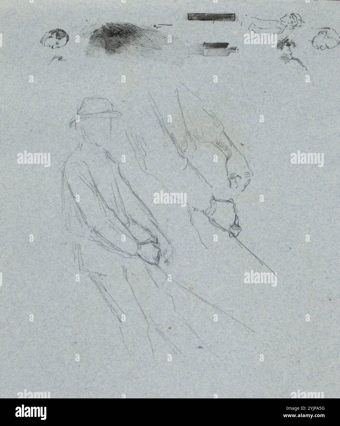 Edelfelt, Albert, Sketch book, drawing, 22.5 cm x 30 cm, Albert Gustaf ...