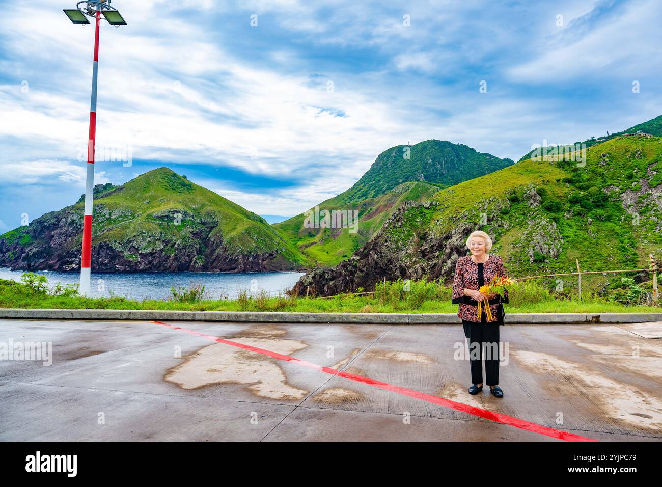 The Bottom, Saba. 15th Nov, 2024. Princess Beatrix during a visit to ...