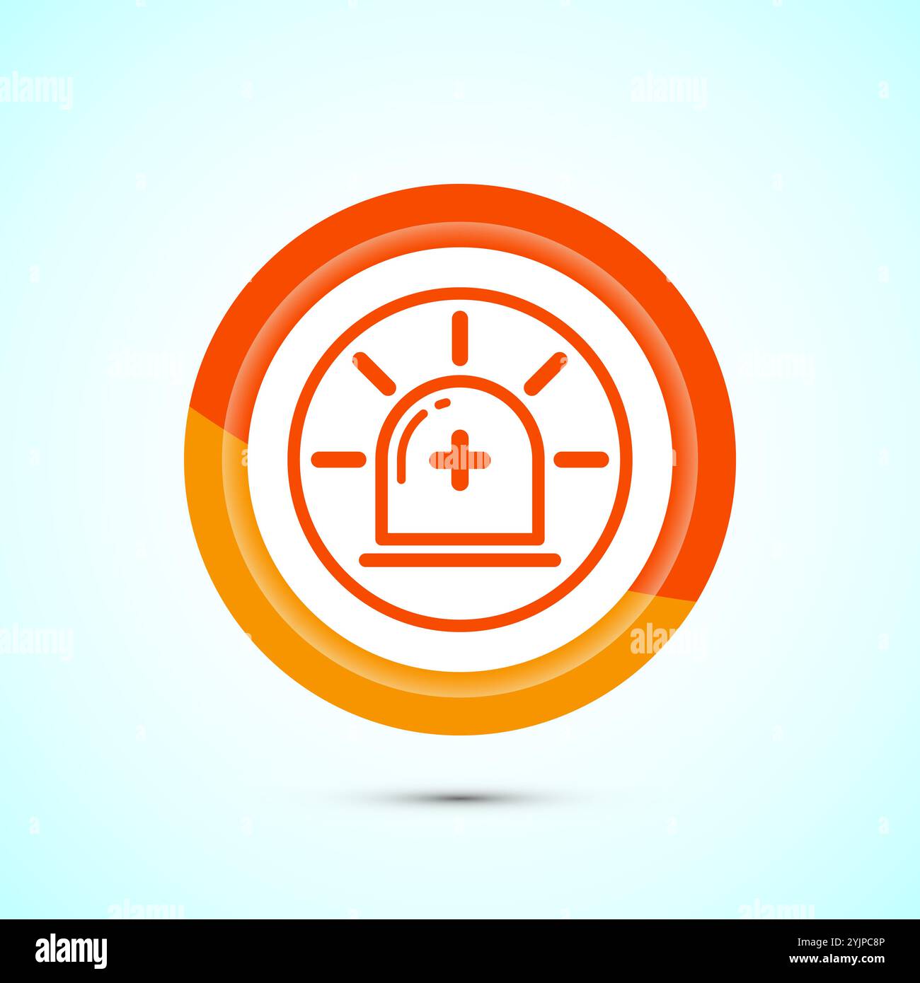 Emergency siren icon, Ambulance emergency siren sign. Button design ...