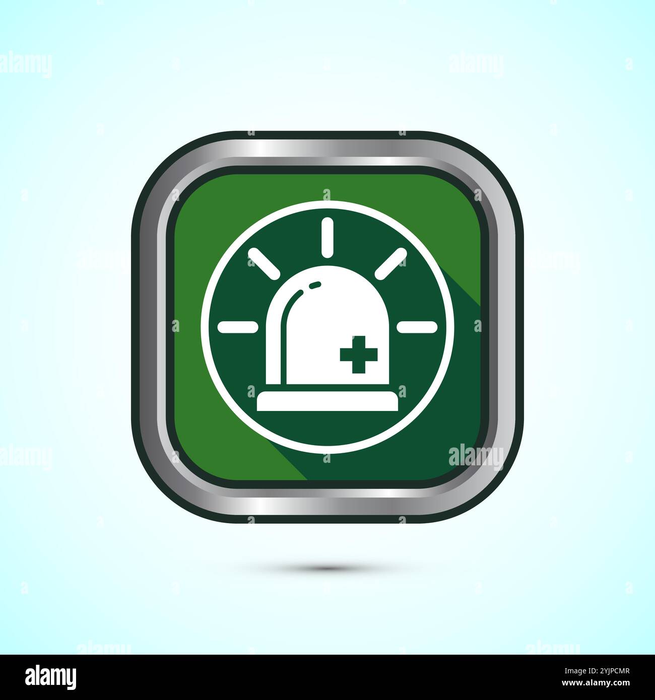 Emergency siren icon, Ambulance emergency siren sign. Button design ...