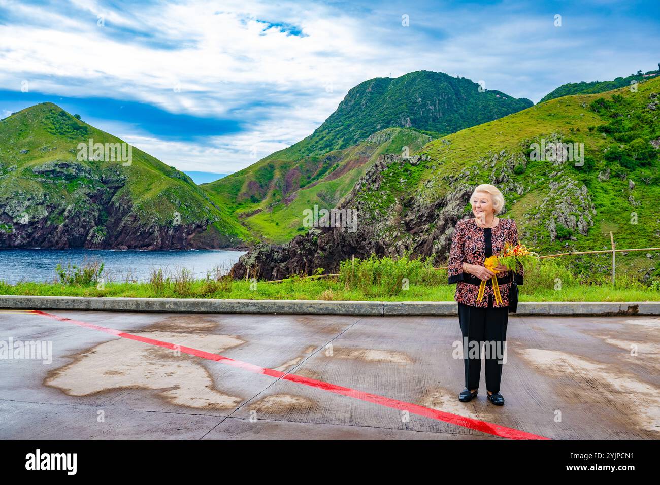 The Bottom, Saba. 15th Nov, 2024. Princess Beatrix during a visit to ...