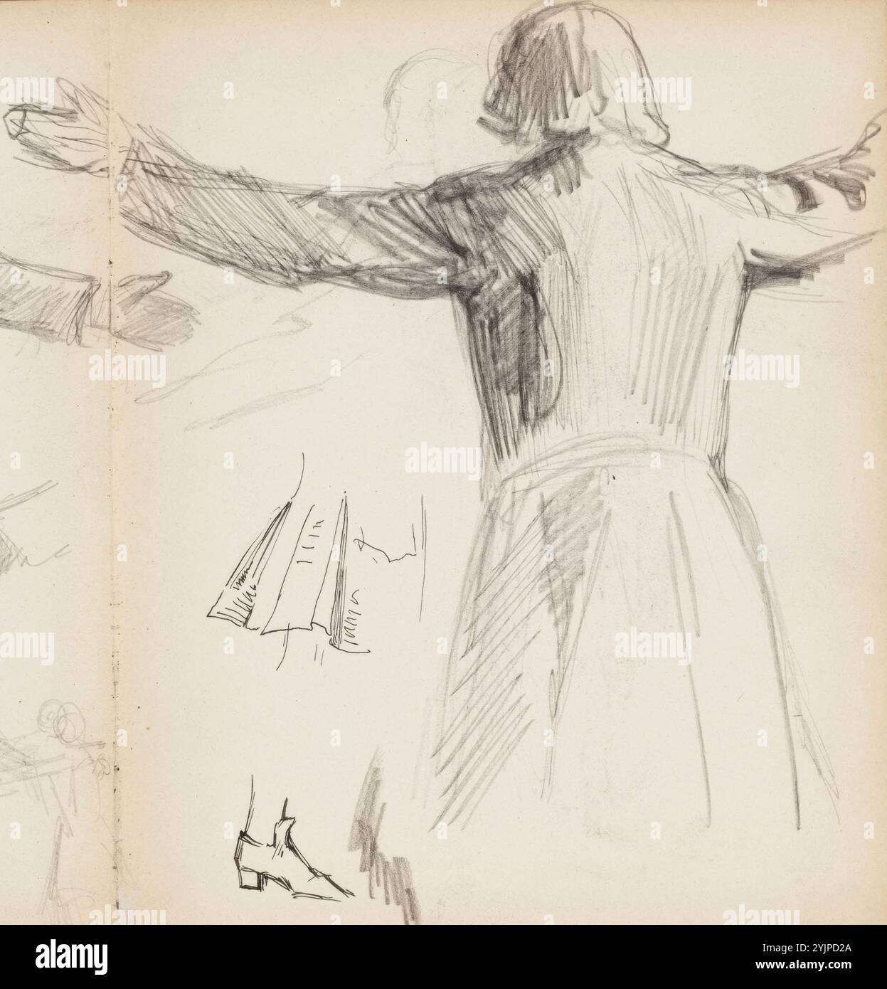 Edelfelt, Albert, Sketch book, drawing, 21.5 cm x 17 cm, Albert Gustaf ...