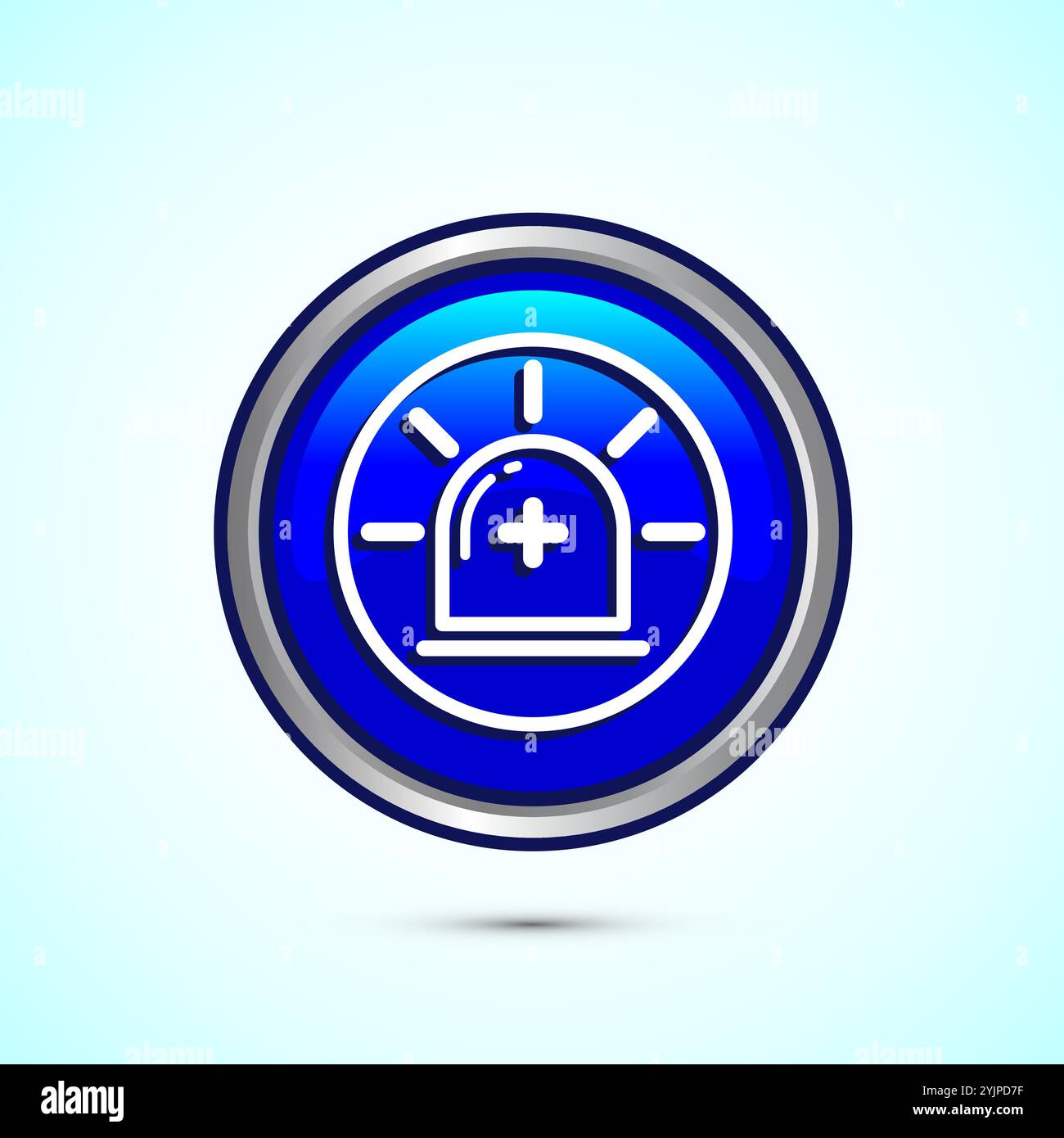 Emergency siren icon, Ambulance emergency siren sign. Button design ...