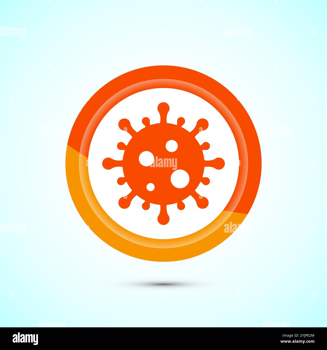 Virus, bacteria icon design illustration. Microbe bacteria sign. Button ...