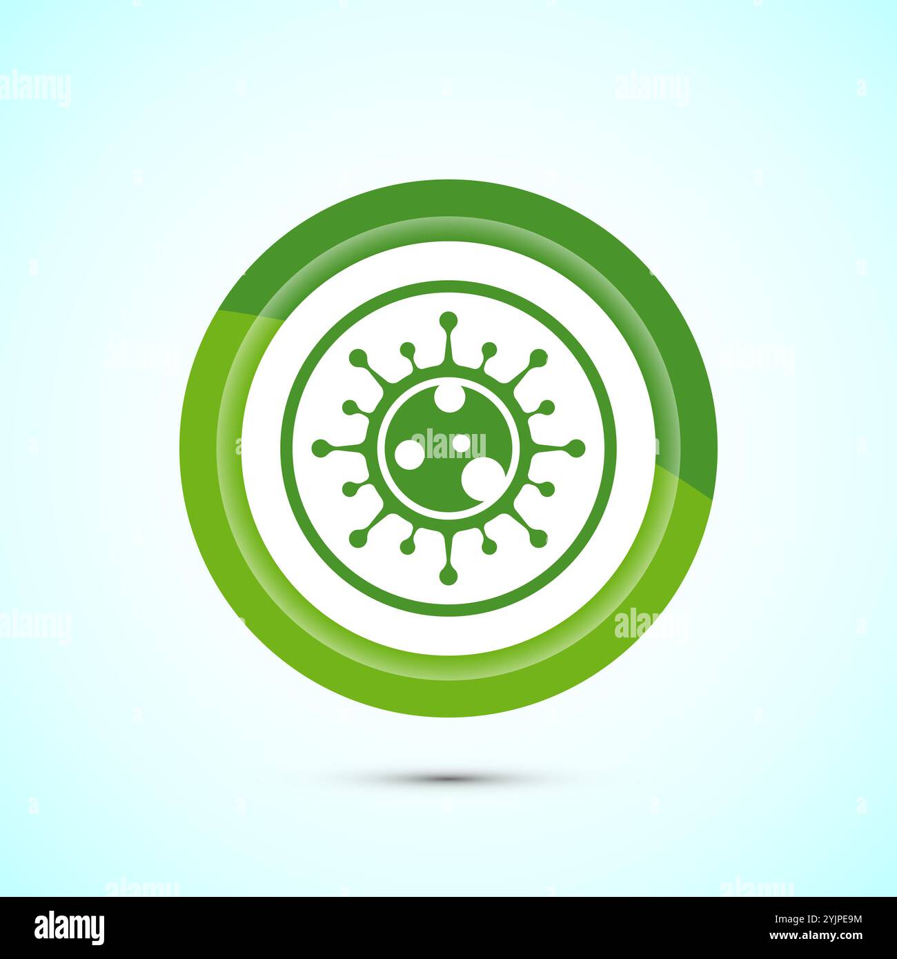 Virus, bacteria icon design illustration. Microbe bacteria sign. Button ...