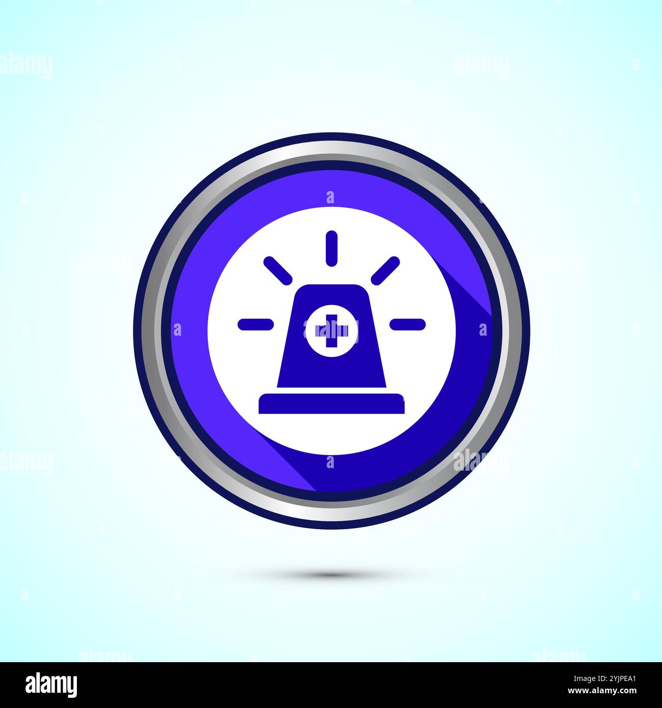 Emergency siren icon, Ambulance emergency siren sign. Button design ...