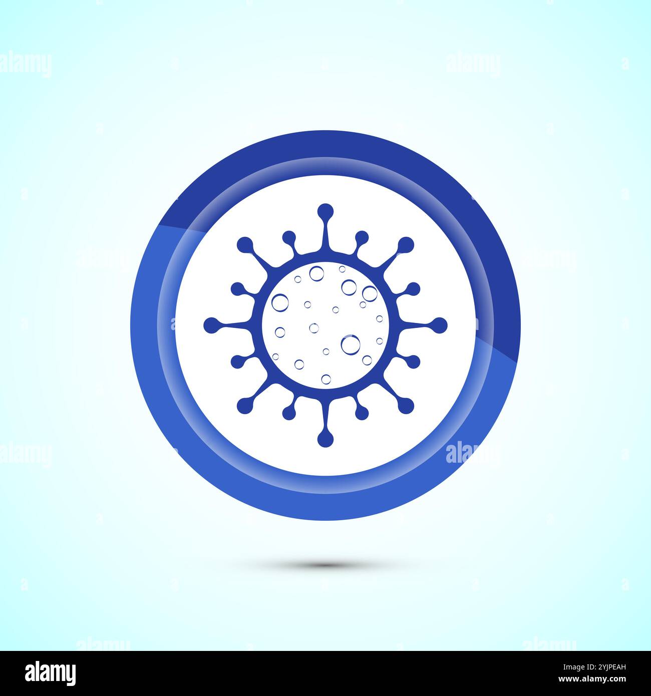 Virus, bacteria icon design illustration. Microbe bacteria sign. Button ...