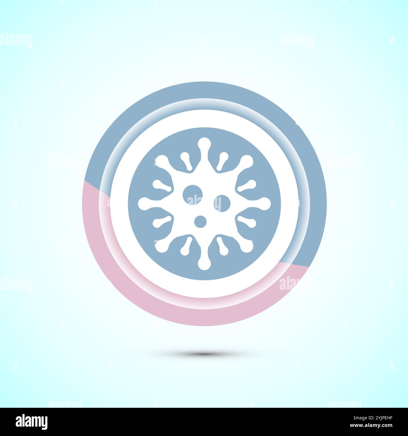 Virus, bacteria icon design illustration. Microbe bacteria sign. Button ...