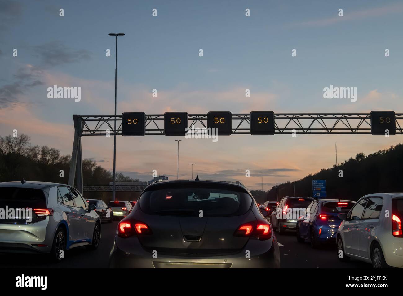Traffic jam on a2 freeway hi-res stock photography and images - Alamy