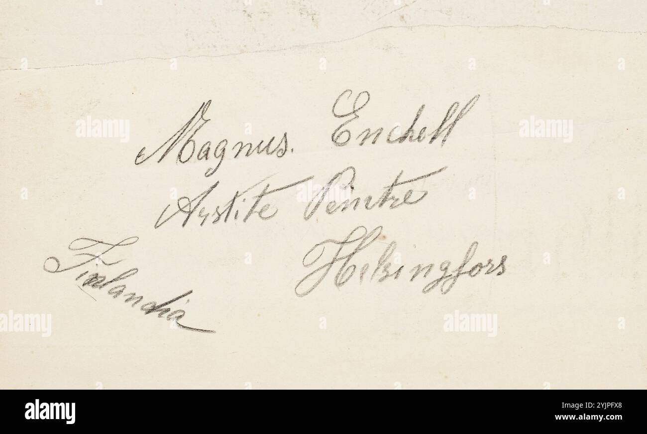 Enckell, Magnus, Sketch book, drawing, Enckell, Magnus, Knut Magnus ...