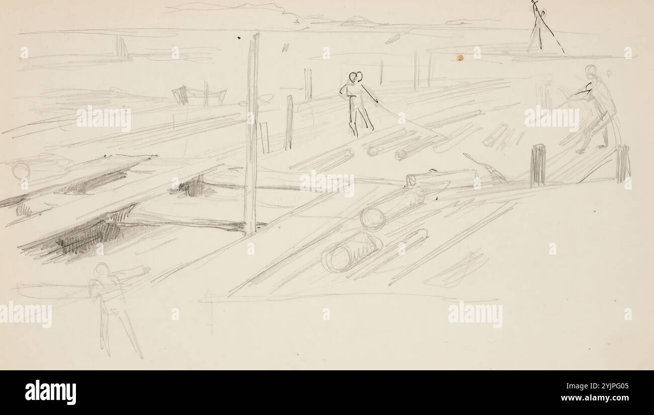Edelfelt, Albert, Sketch book, drawing, 12.5 cm x 21 cm, Albert Gustaf ...
