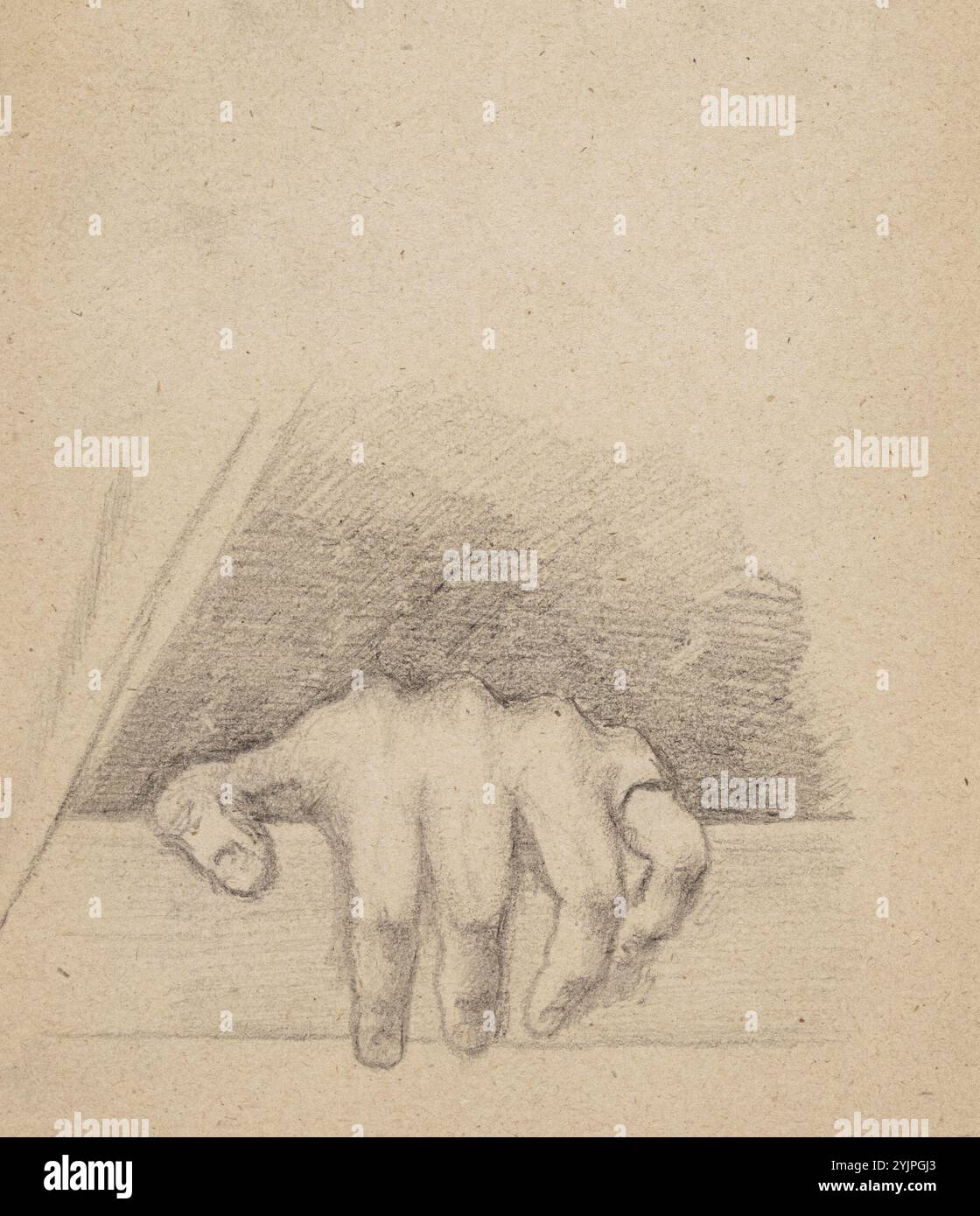 Schjerfbeck, Helene, Sketch book, 1876, drawing, 9.2 cm x 13.7 cm, section: Fingers, timing ...