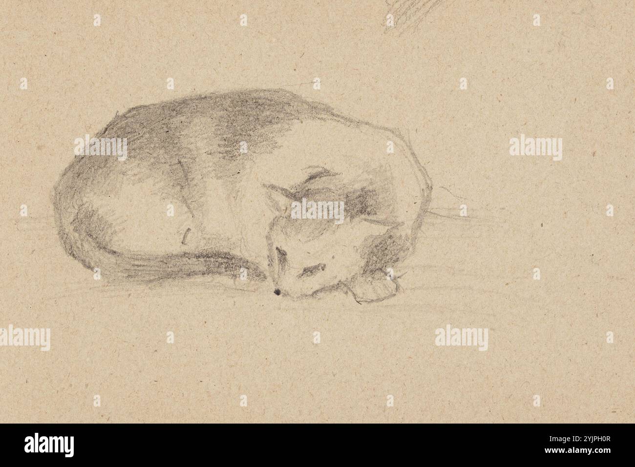 Schjerfbeck, Helene, work, Sketch book, 1876, drawing, 9.2 cm x 13.7 cm ...