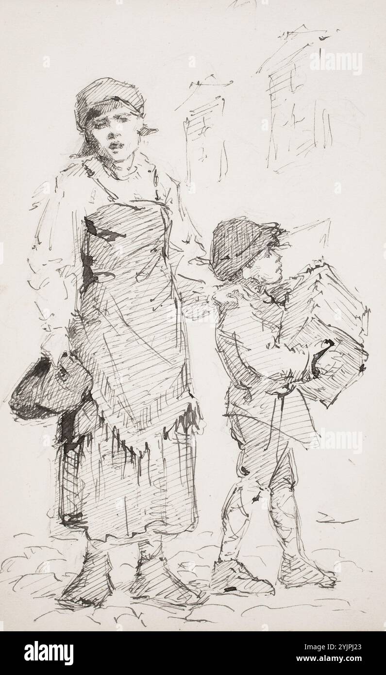 Schjerfbeck, Helene, Sketch book, 1879-1880, drawing, 13.7 cm x 21, 8 cm, Schjerfbeck, Helene ...