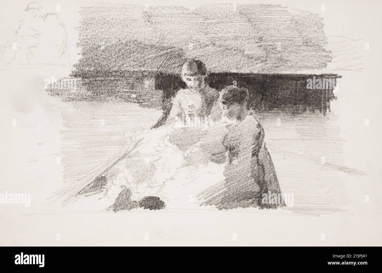 Schjerfbeck, Helene, Sketch book, 1879-1880, drawing, 13.7 cm x 21, 8 cm, Schjerfbeck, Helene ...