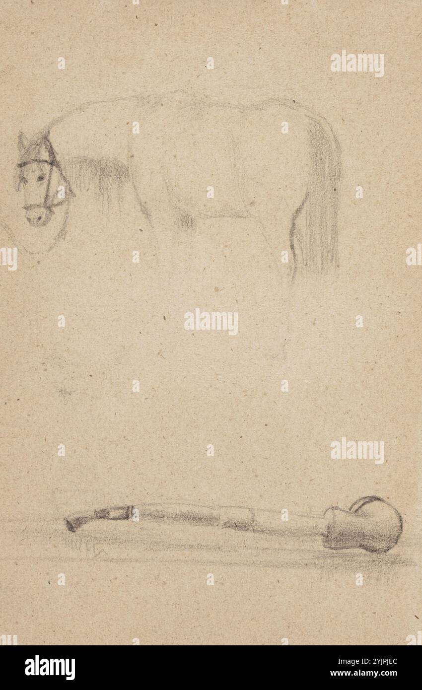 Schjerfbeck, Helene, Sketch book, 1876, drawing, 9.2 cm x 13.7 cm ...