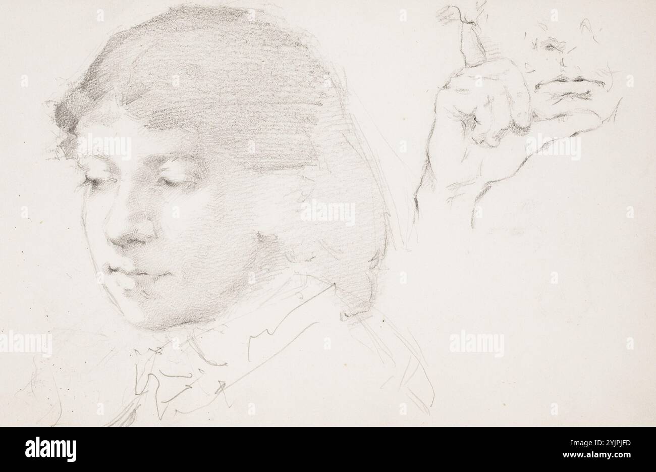 Schjerfbeck, Helene, Sketch book, 1879-1880, drawing, 13.7 cm x 21, 8 cm, Schjerfbeck, Helene ...