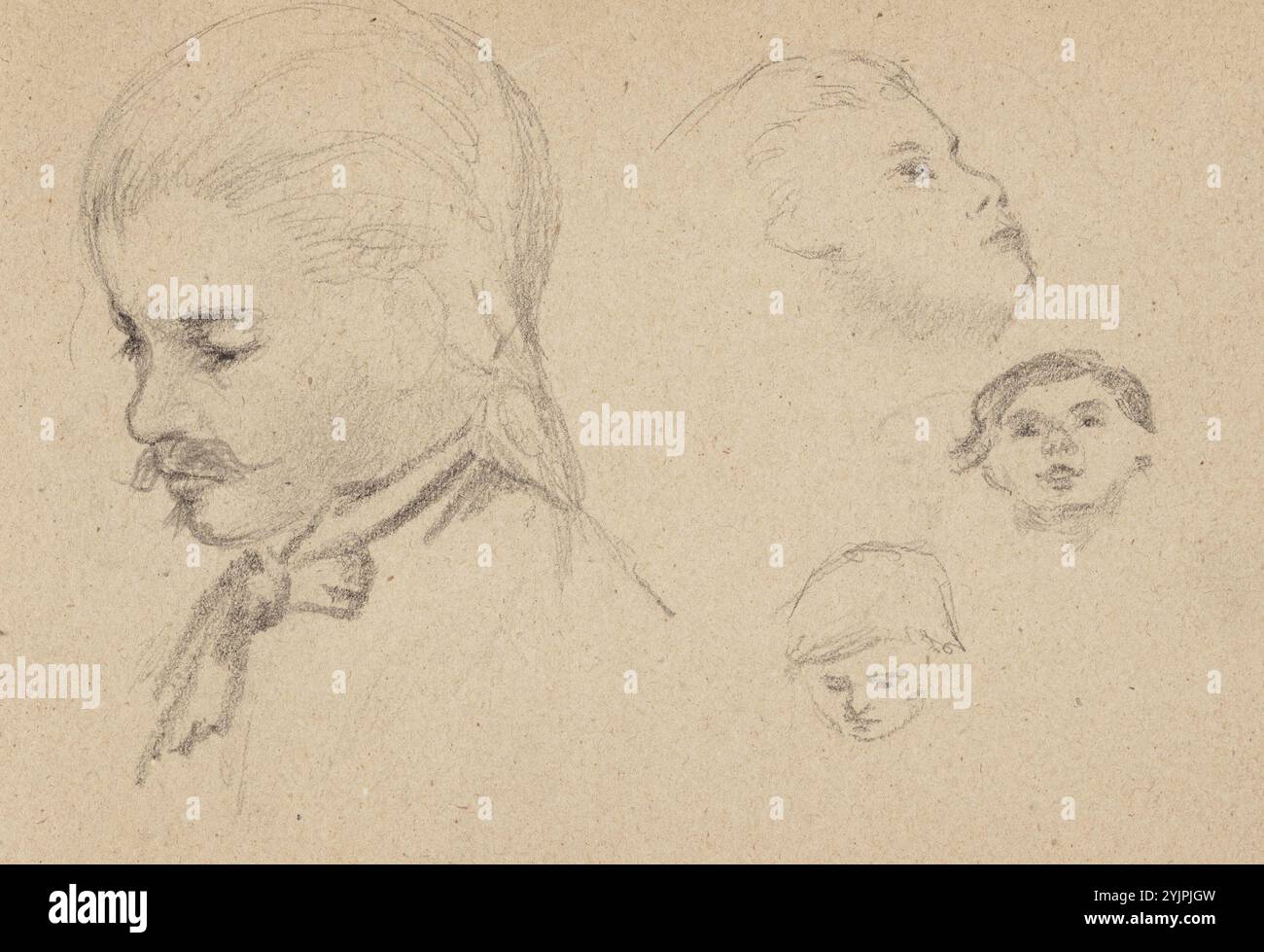 Schjerfbeck, Helene, Sketch book, 1876, drawing, 9.2 cm x 13.7 cm ...