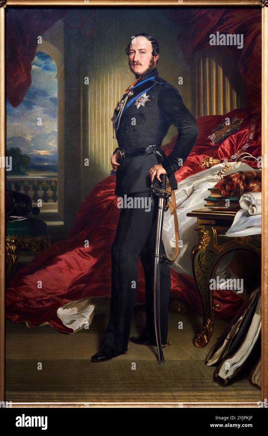 Prince Albert, (1819-1861), 1867, based on a portait of 1859, By Franz ...