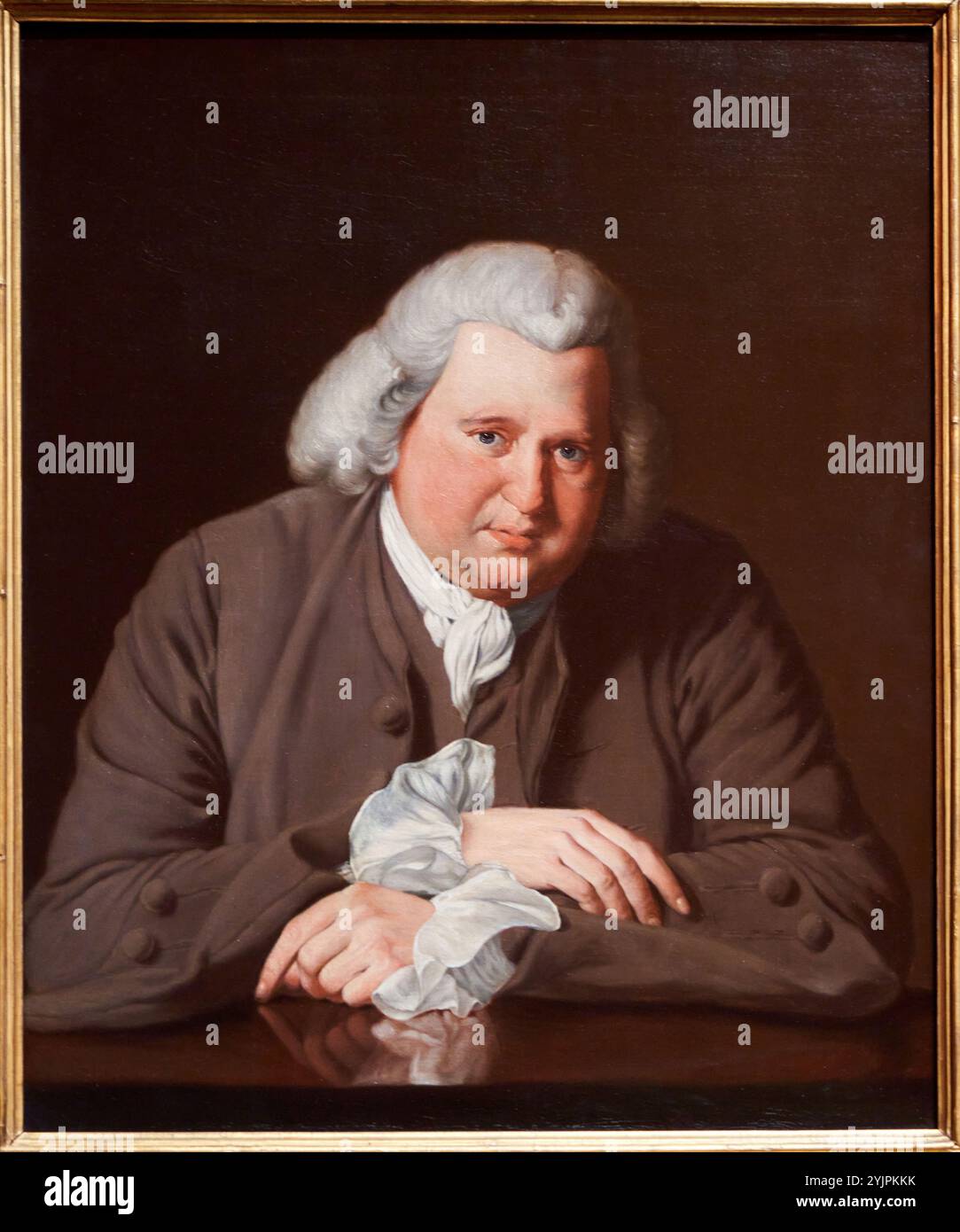 Erasmus Darwin, (1731-1802), 1770s,. After a portrait by Joseph Wright ...
