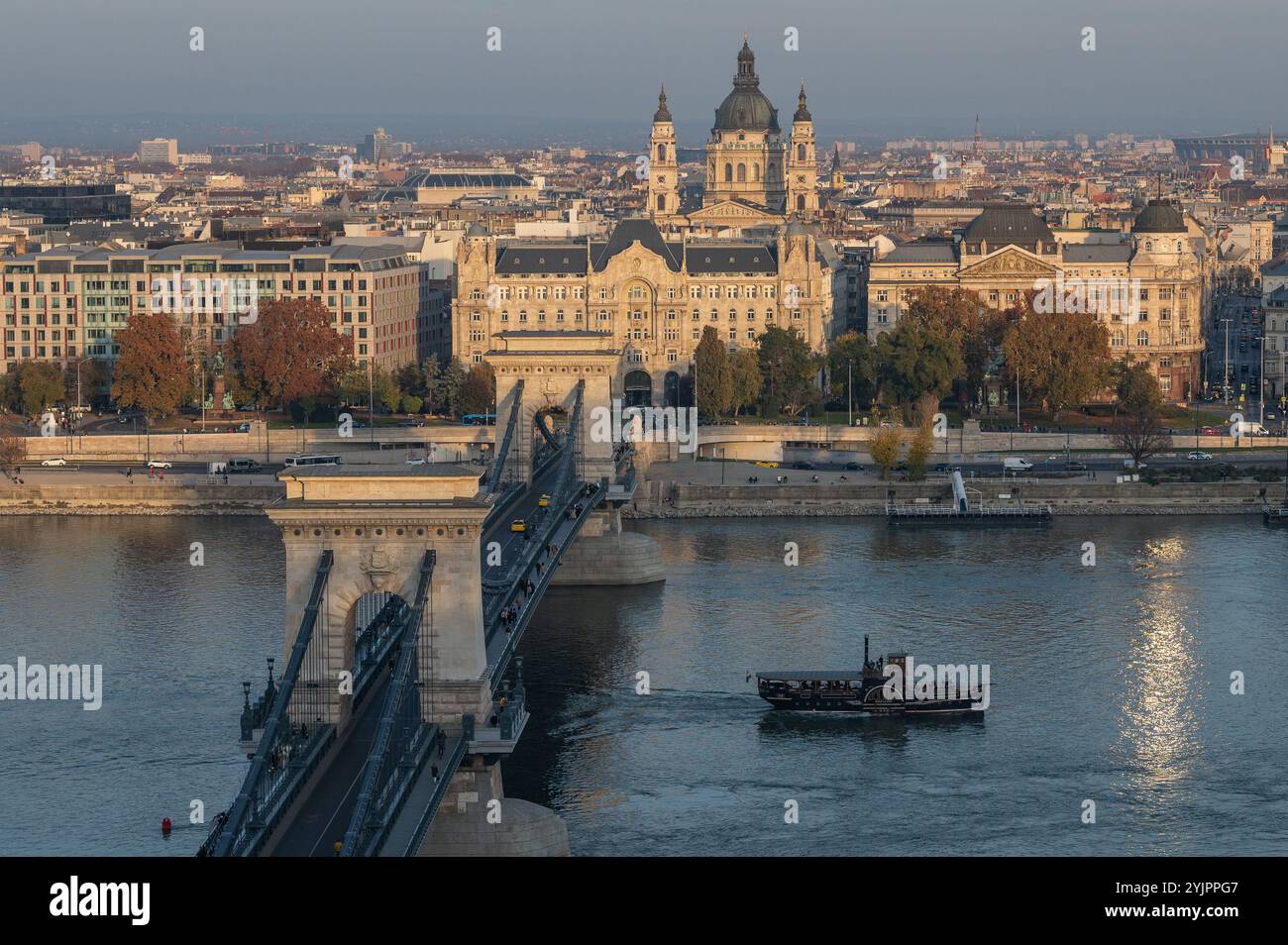 View of the skyline from the Buda Castle, an UNESCO World Heritage Site ...