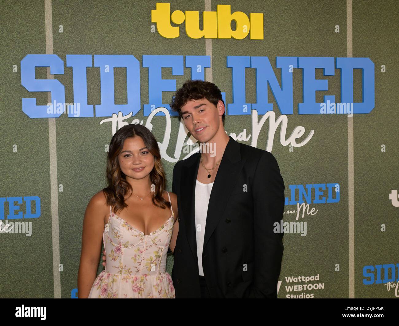 November 14, 2024, West Hollywood, California, USA: Siena Agudong and Noah Beck attend the ...